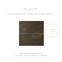 Dark Green Abstract Oil Painting丨MarbleWish