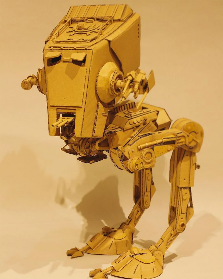 Japanese artist Monami Ohno cardboard art