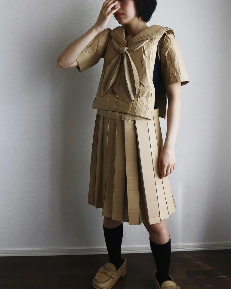 Japanese artist Monami Ohno cardboard art