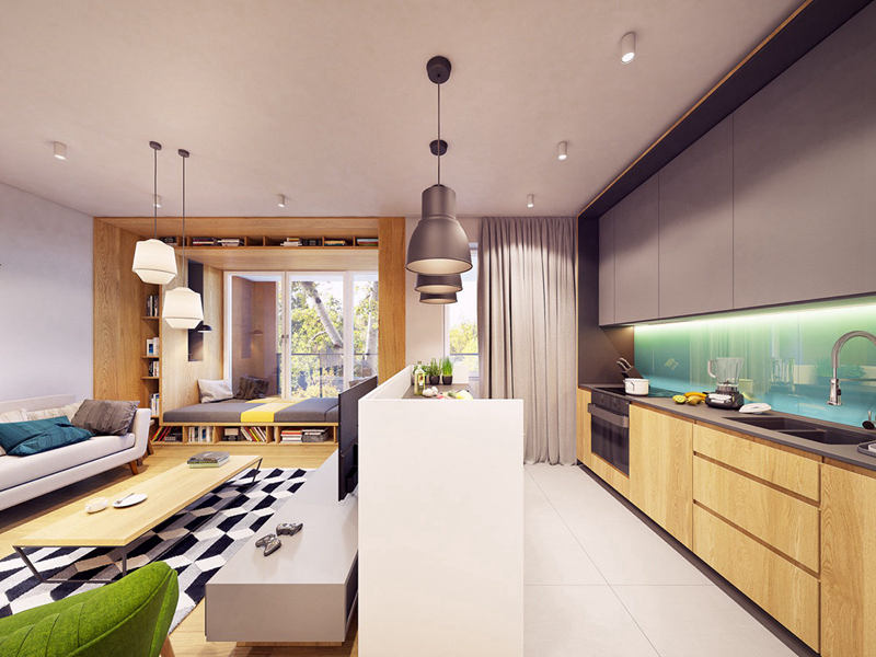 52-square-meter small apartment decoration design