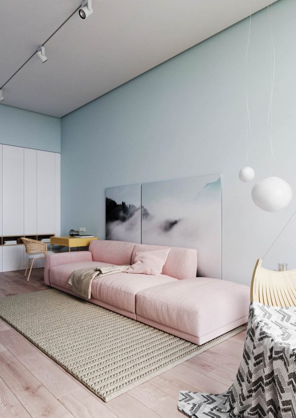 Home decoration design with soft colors