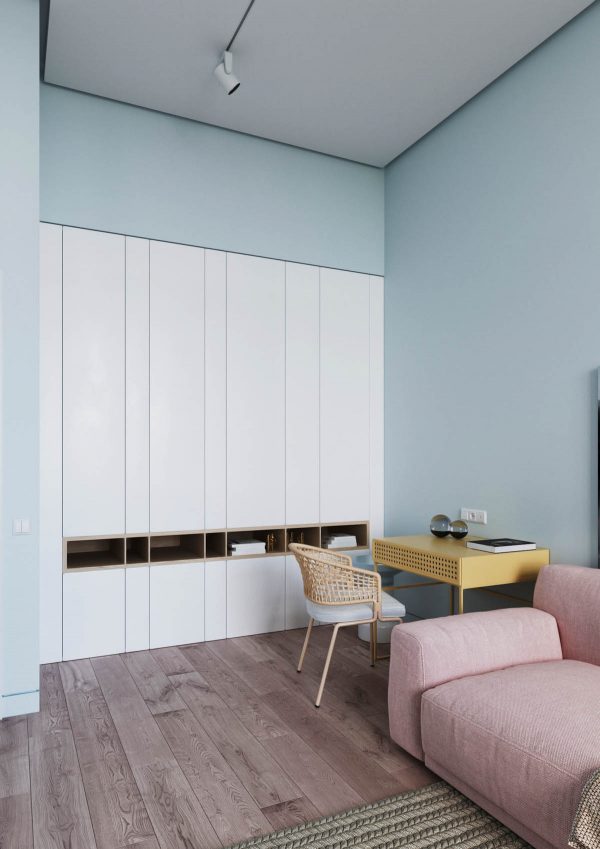 Home decoration design with soft colors