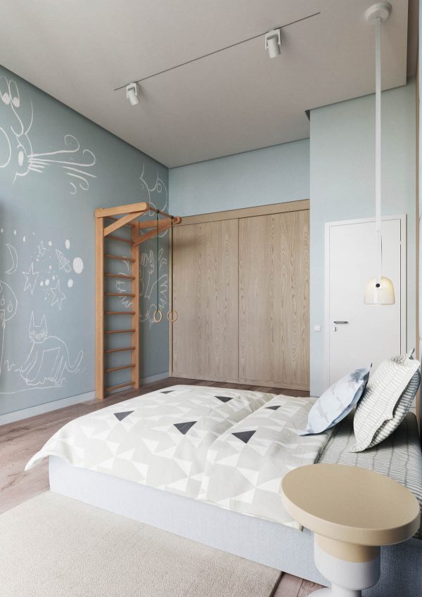 Home decoration design with soft colors
