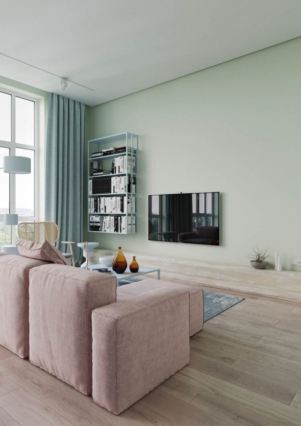 Home decoration design with soft colors