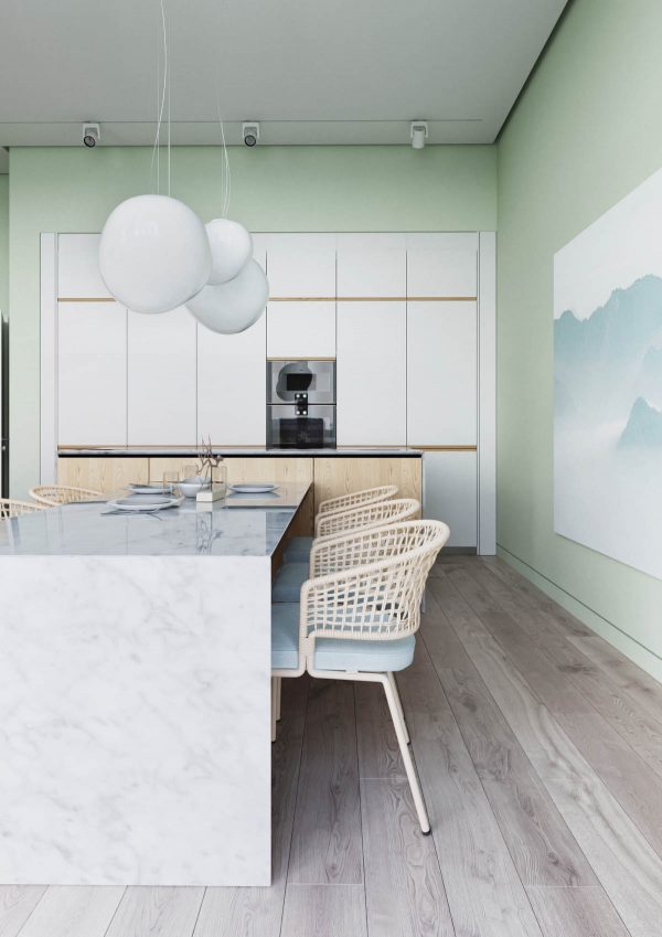 Home decoration design with soft colors