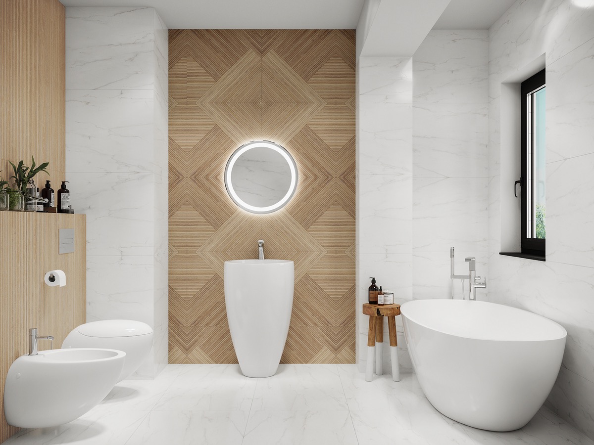 21 different design styles in the same bathroom space