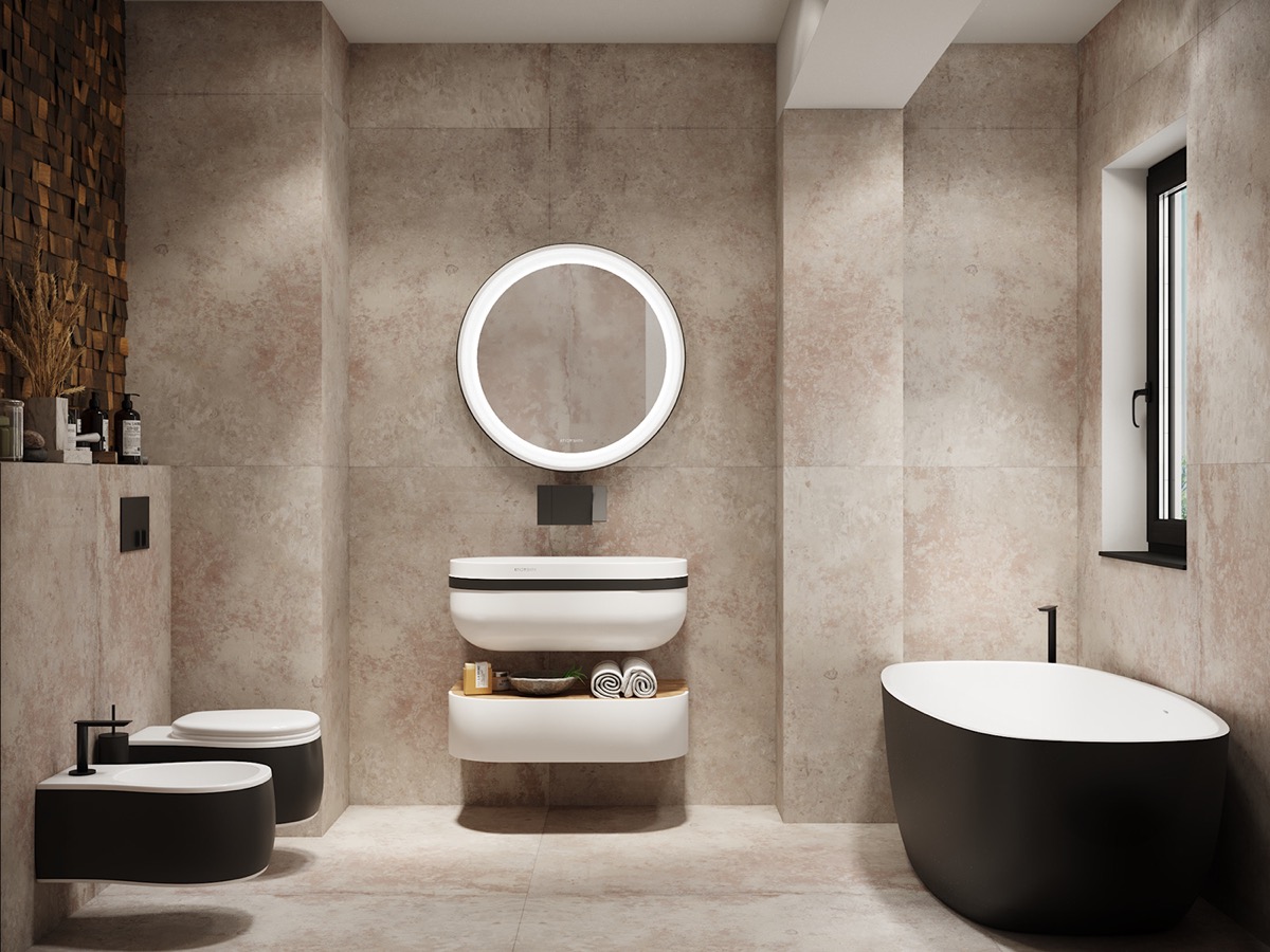 21 different design styles in the same bathroom space